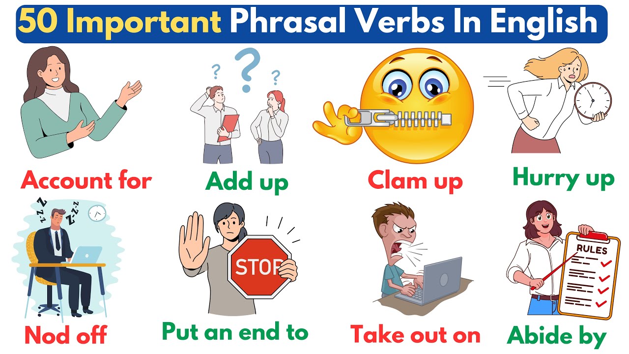 50 Important Phrasal Verbs For Daily Use | Phrasal Verbs In English ...
