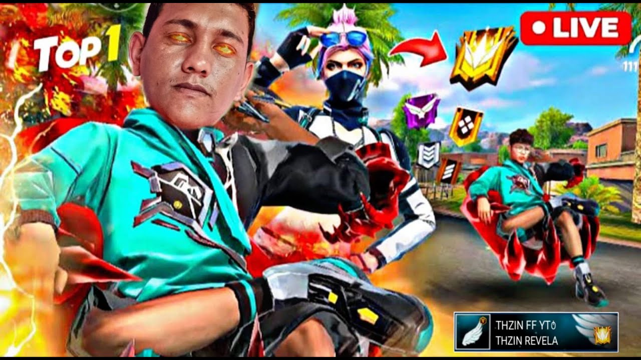 🔥 FREE FIRE - AO VIVO 💙 NOVA TEMPORADA NO FREE FIRE RUMO AO MESTRE E ELITE - THZIN FF #200 k # ...