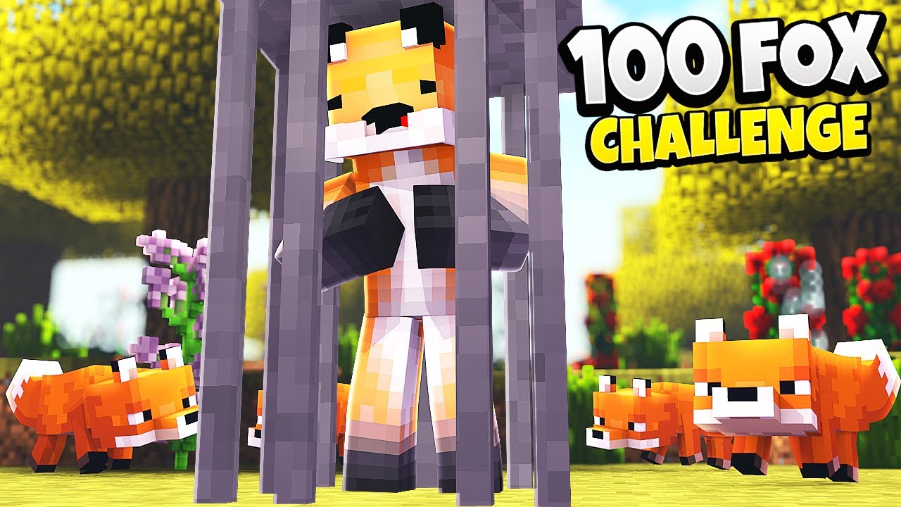 THE FOXES HAVE ESCAPED - Minecraft 100 Fox Challenge Ep 03 - YouTube