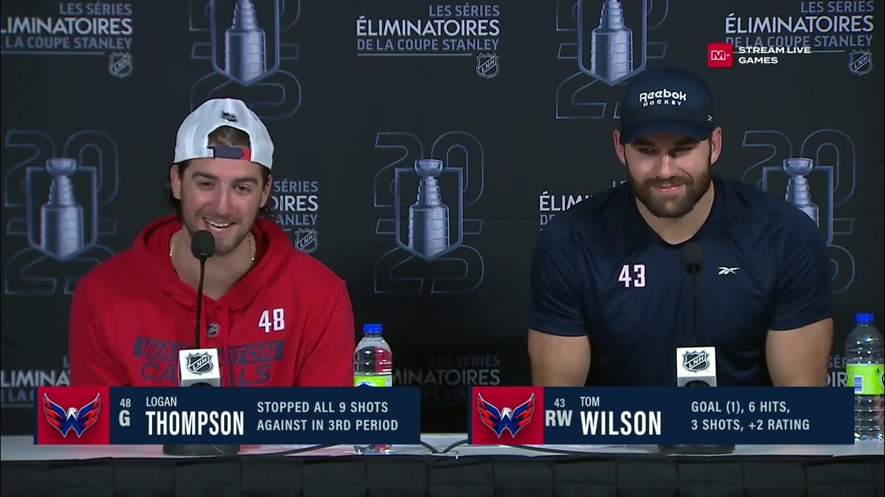 Tom Wilson and Logan Thompson reflect on Capitals' Game 4 win over Canadiens - YouTube