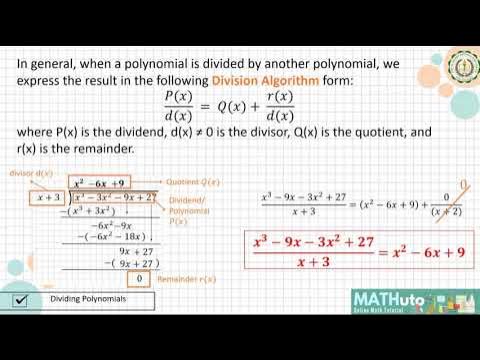 Math 10 - Quarter 1 Module 8 - Division of Polynomials - YouTube