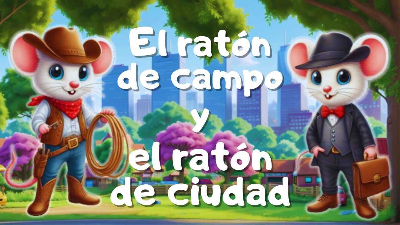 El RATON de CAMPO 🐭 y el RATON de CIUDAD 🏙️ | CUENTO INFANTIL con ...