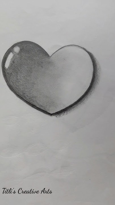 How to draw easy 3d heart water Drop /pencil drawing /3D-HEART।LLUSION ...