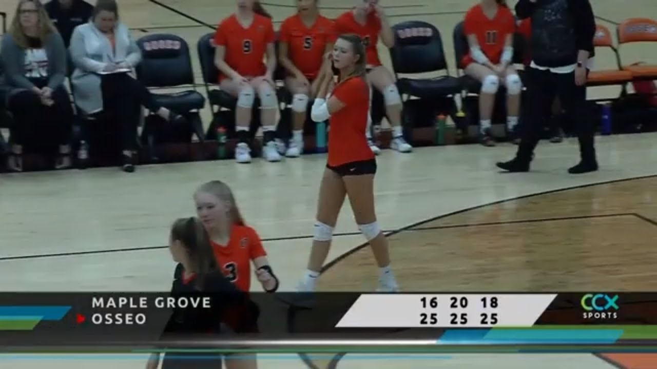 Osseo Volleyball Sweeps Maple Grove - YouTube
