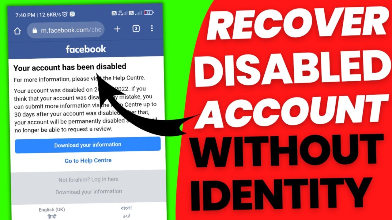 how to recover disabled facebook account 2023 | your account has been disabled problem solution ...