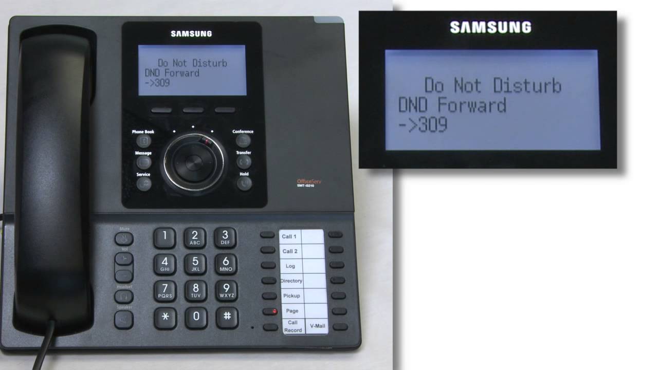 How to Use the Do Not Disturb Function on a Samsung IP Phone - YouTube
