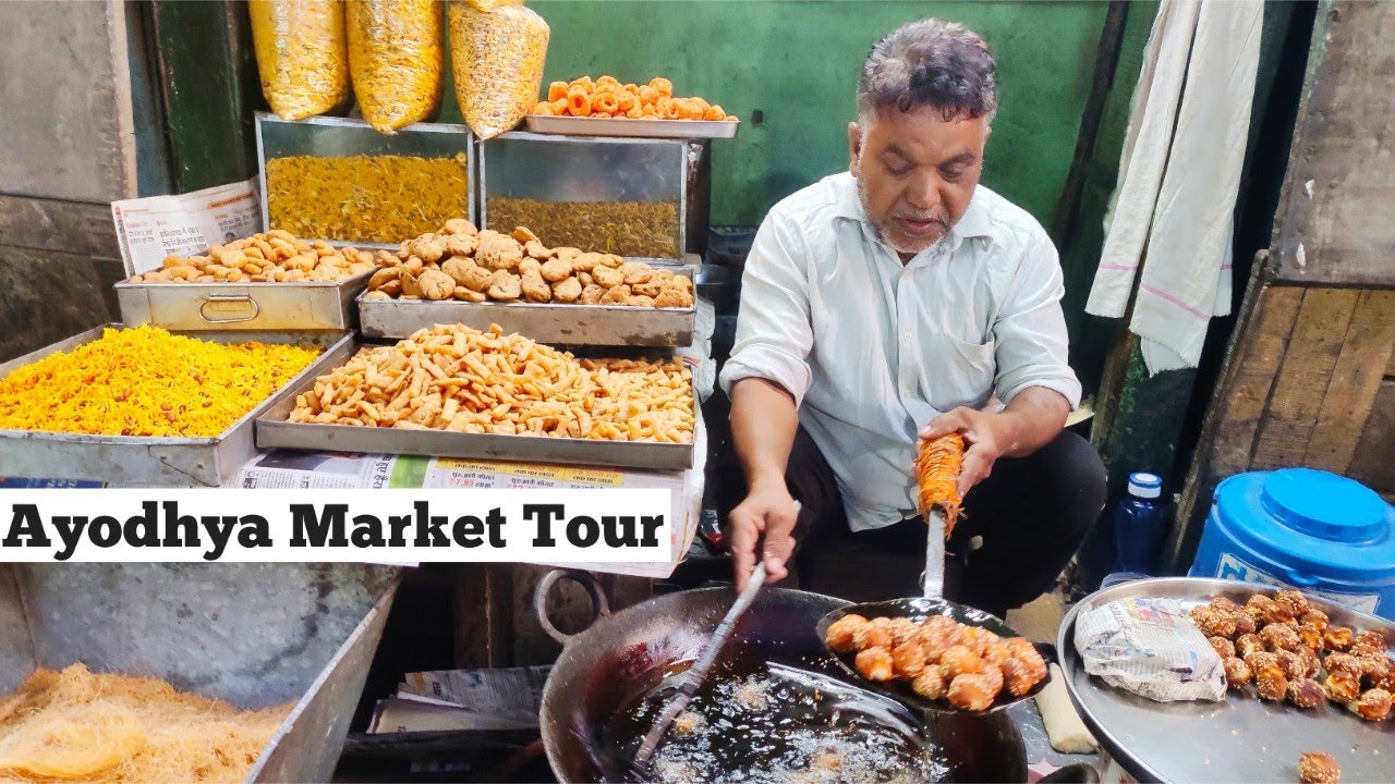 Ayodhya city Market | Street Food Video | Sabji Market | Shopping ...