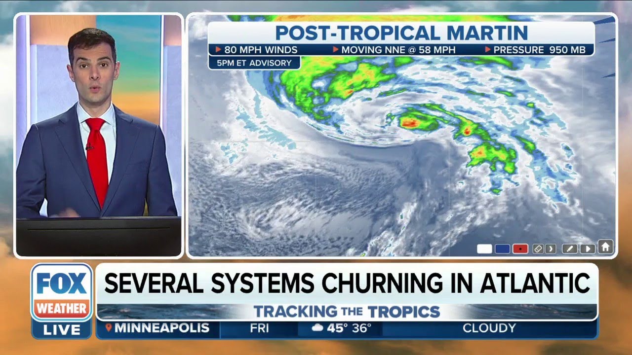 Martin Transitions into Post-Tropical Cyclone - YouTube