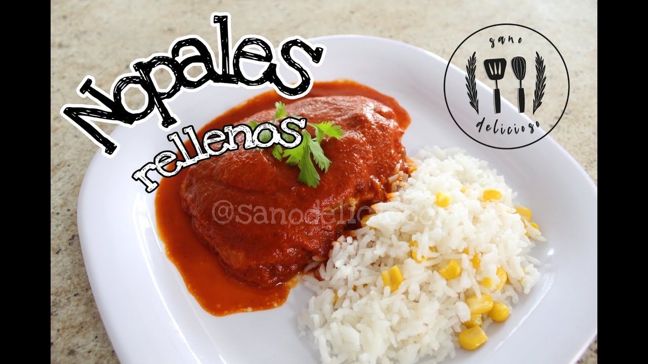 NOPALES RELLENOS de queso!! Sencillos y ricos!! - YouTube
