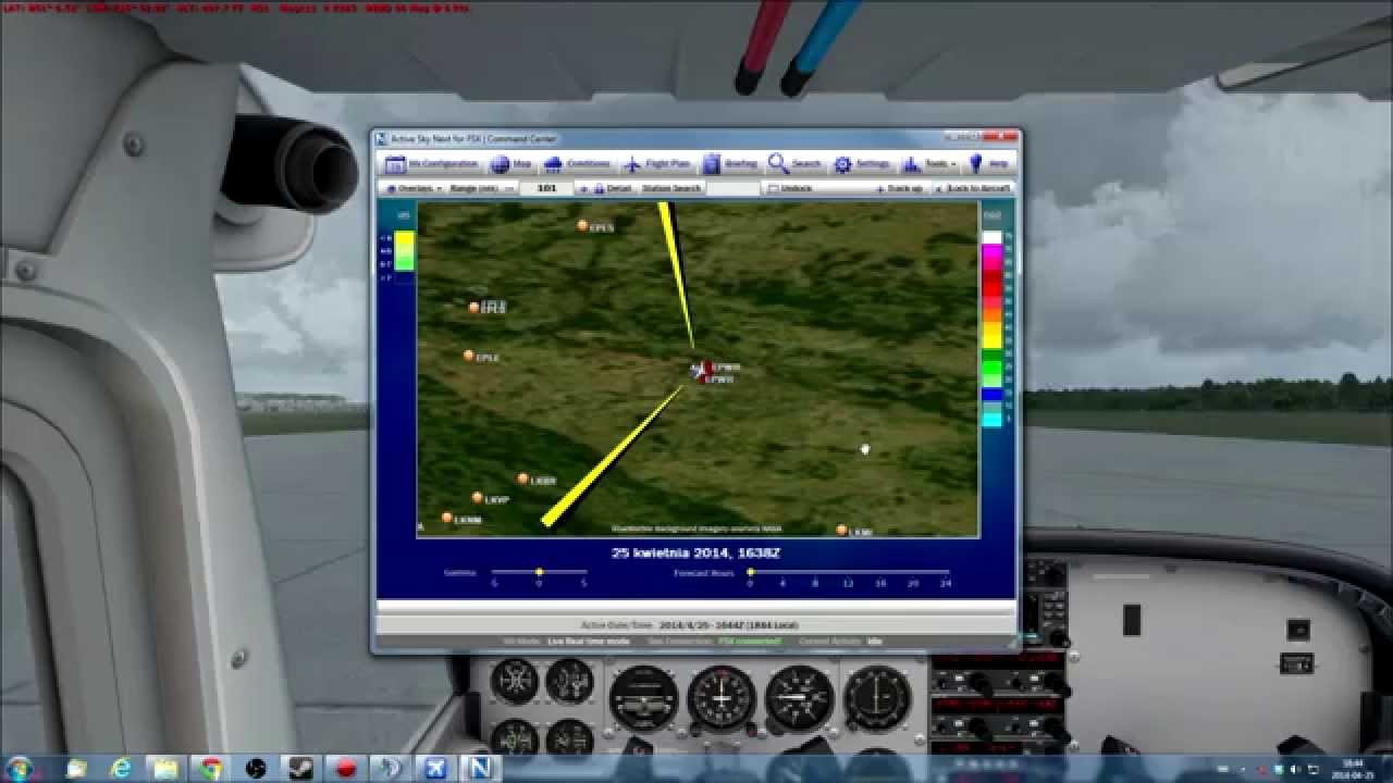 FSX, REX 4, Active Sky Next - EPWR Wind Shear example... and CRASH ...