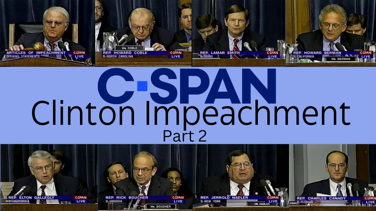 C-SPAN Clinton Impeachment Part 2 (1998) - theVHSfiles - YouTube