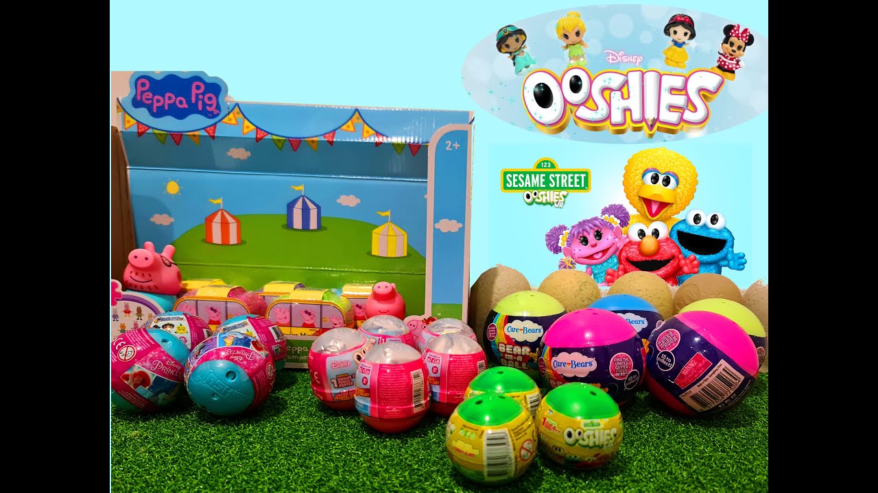 Unboxing 27 Surprise Toys!! Disney Ooshies, Peppa Pig, Sesame Street ...