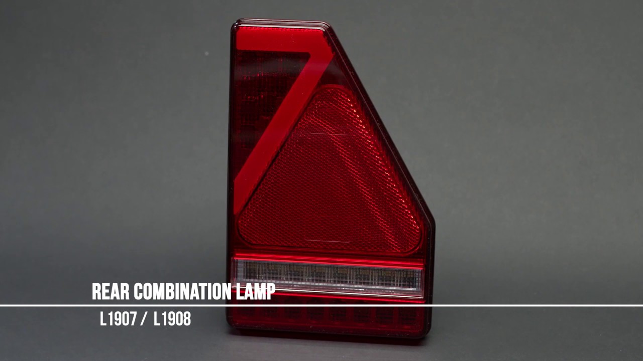 L1907/L1908 Tail lamp LED 5-fun. triangle left/right - YouTube