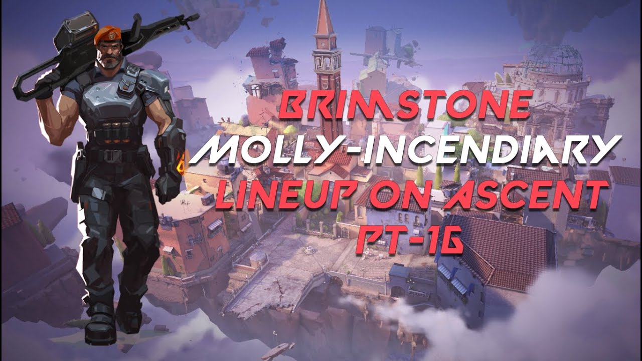 Valorant - Brimstone Molly-Incendiary Lineup on Ascent PT-16 - YouTube