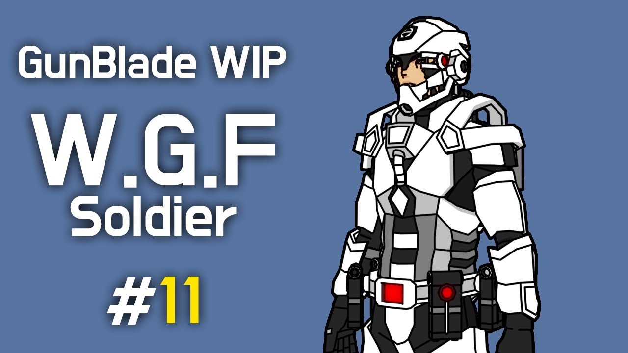 [GunBlade] Character modelling / W.G.F soldier #11 / 3dsmax lowpoly ...