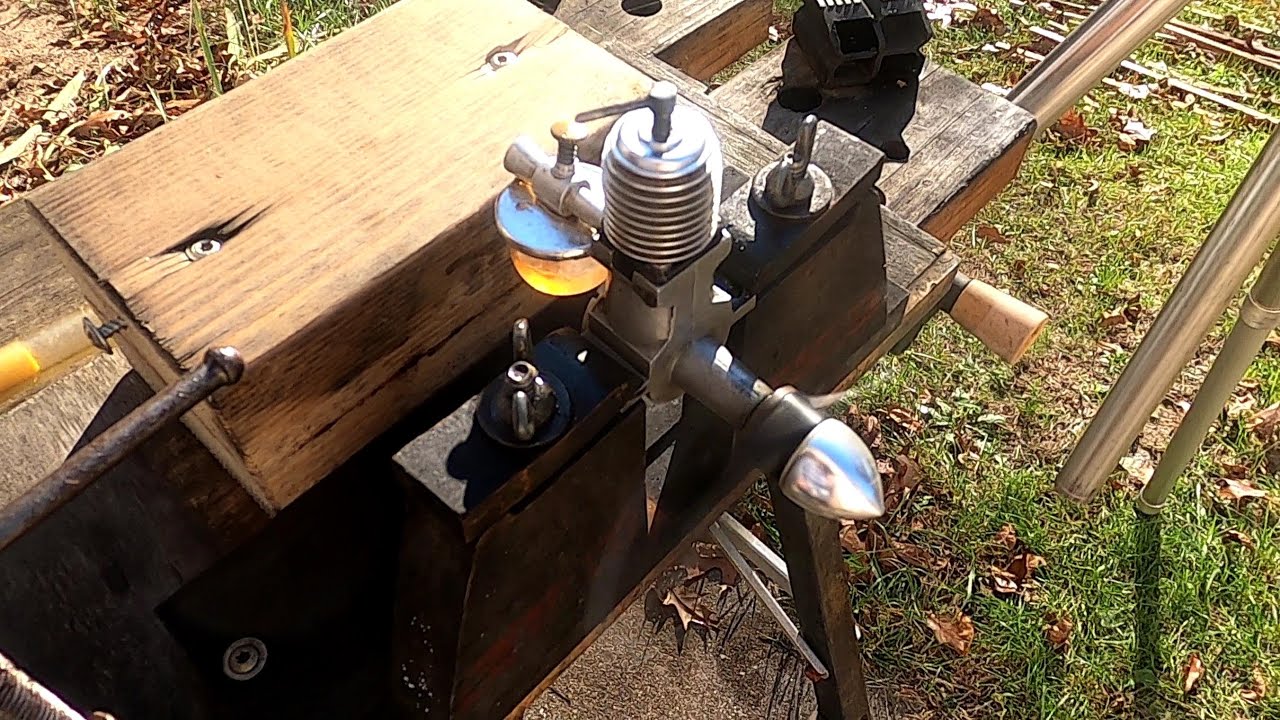 Aurora Mills Diesel 1.3cc model airplane engine first runs - YouTube