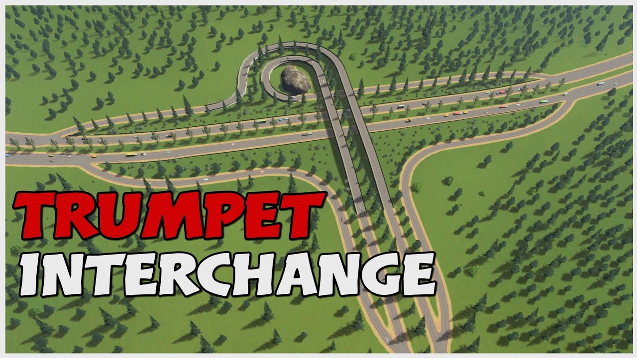 How To Build a Trumpet Interchange in Cities Skylines - No Mods/Vanilla ...