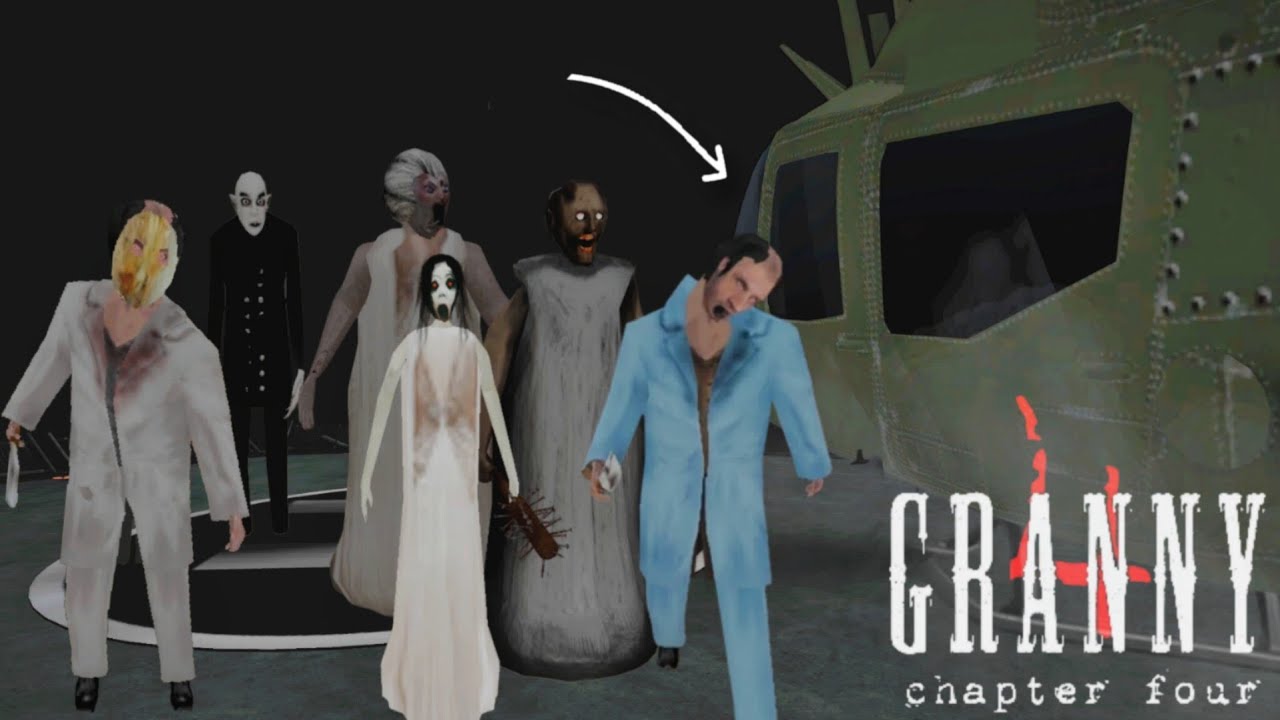 New Helicopter Escape with 3 Maniacs in Granny 4 New Update - YouTube