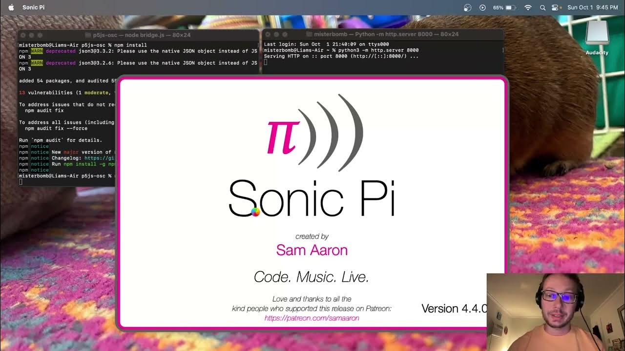 How To Set Up Sonic Pi And P5js Osc Communication Youtube