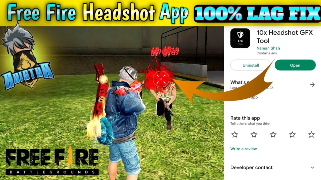 headshot app and gfx tool || free fire and free fire Max || download ...