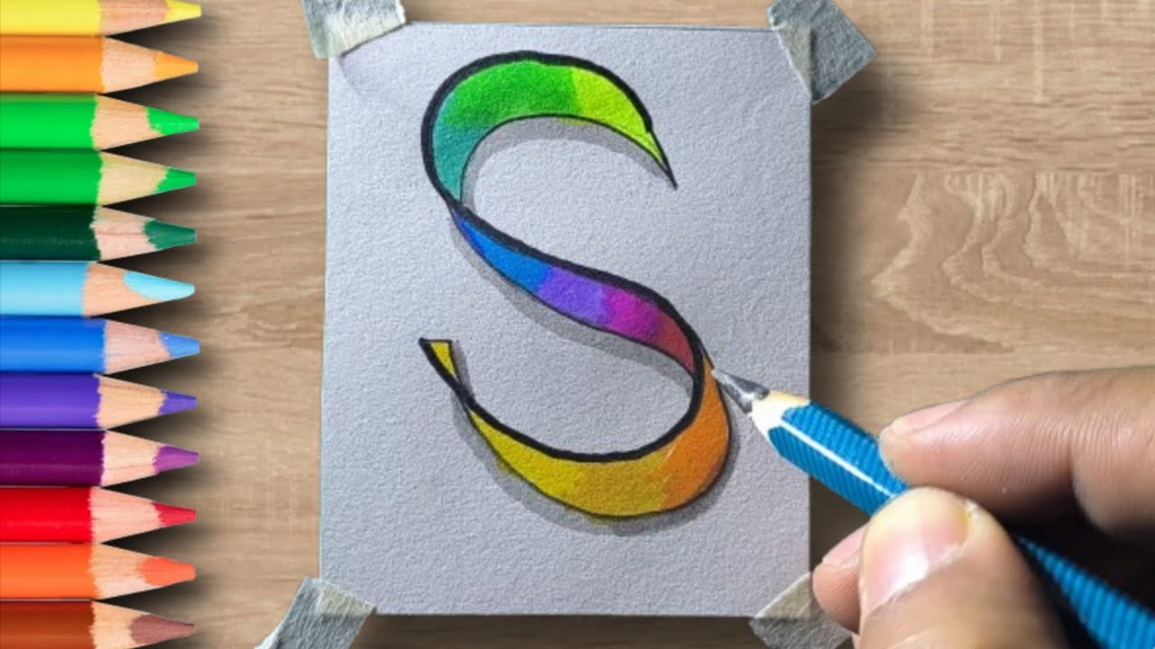 Master the Art of 3D: How to Draw a Stunning Letter S in Minutes! - YouTube