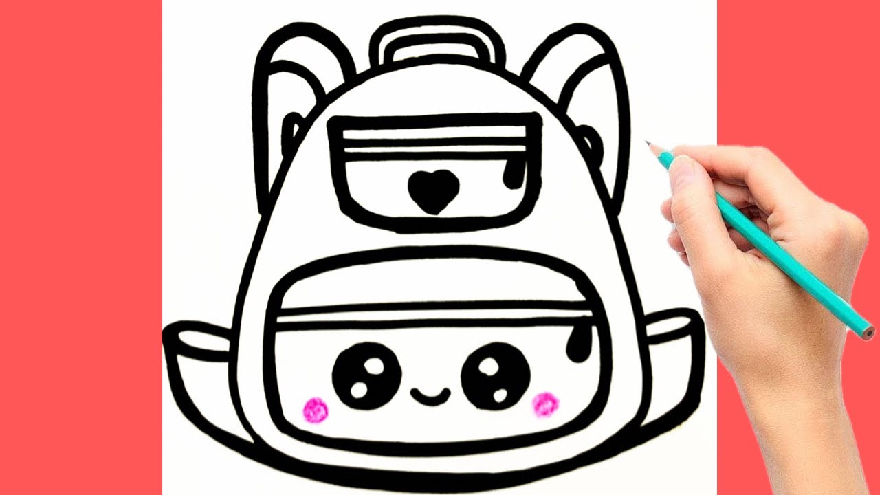 How to draw a backpack very easy? | drawing with Lisa - YouTube