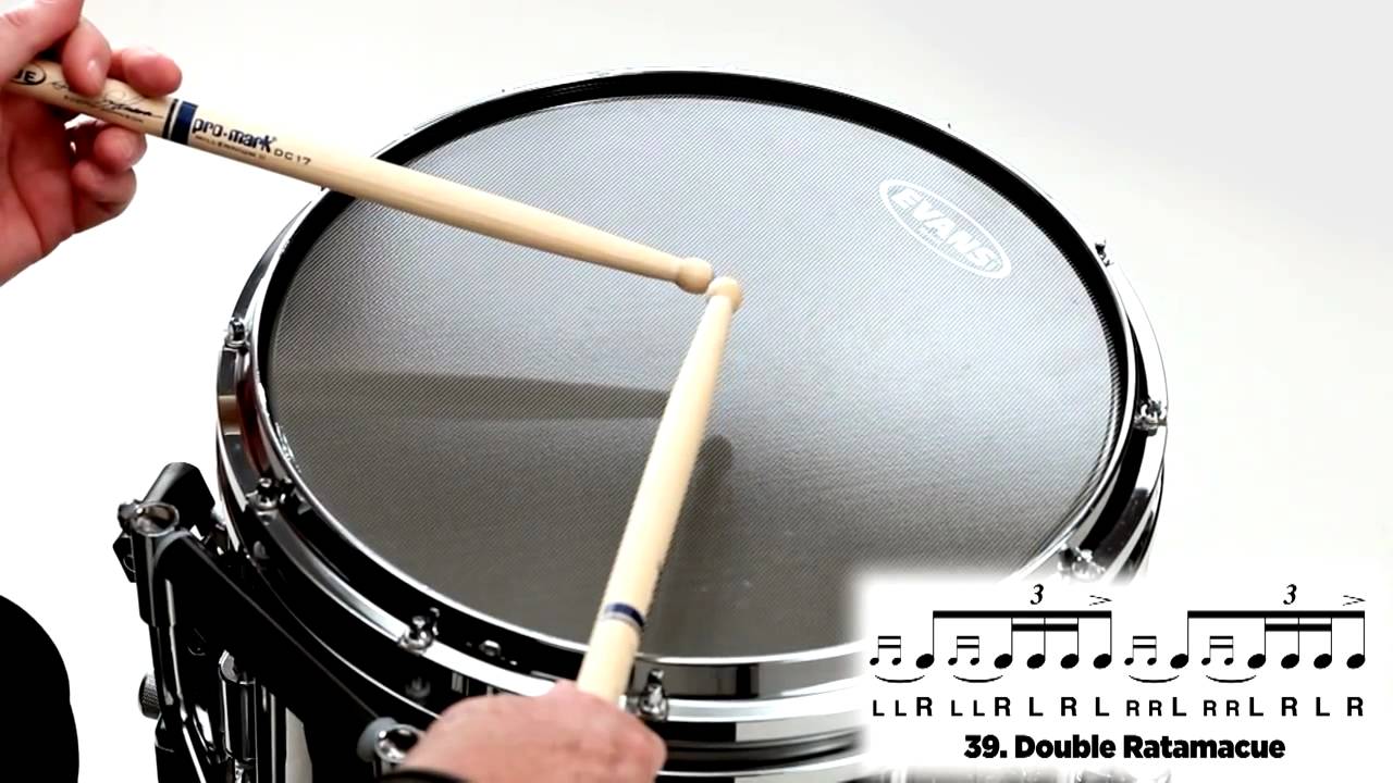 Pearl Drum Rudiments - Double Ratamacue - YouTube