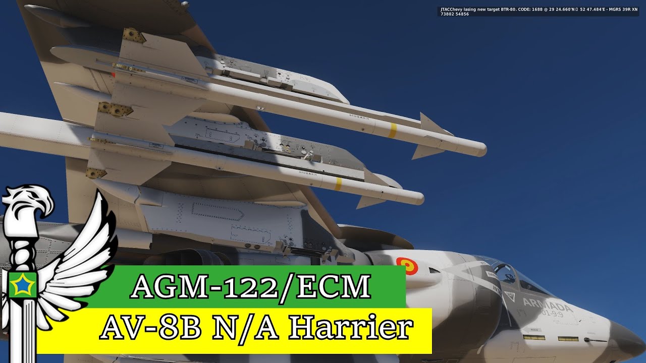 DCS Brasil - AV-8B Harrier - AGM-122 / ECM Tutorial#12 - YouTube