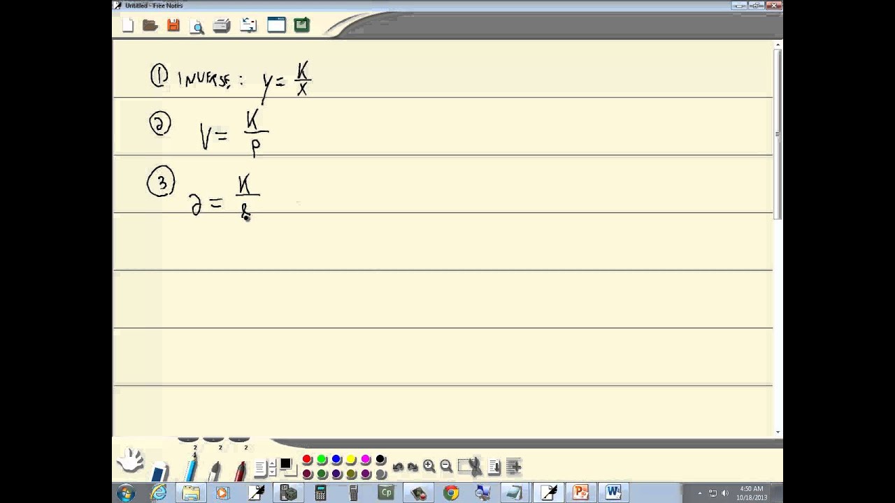 College Algebra - Variation - P0074156 - YouTube