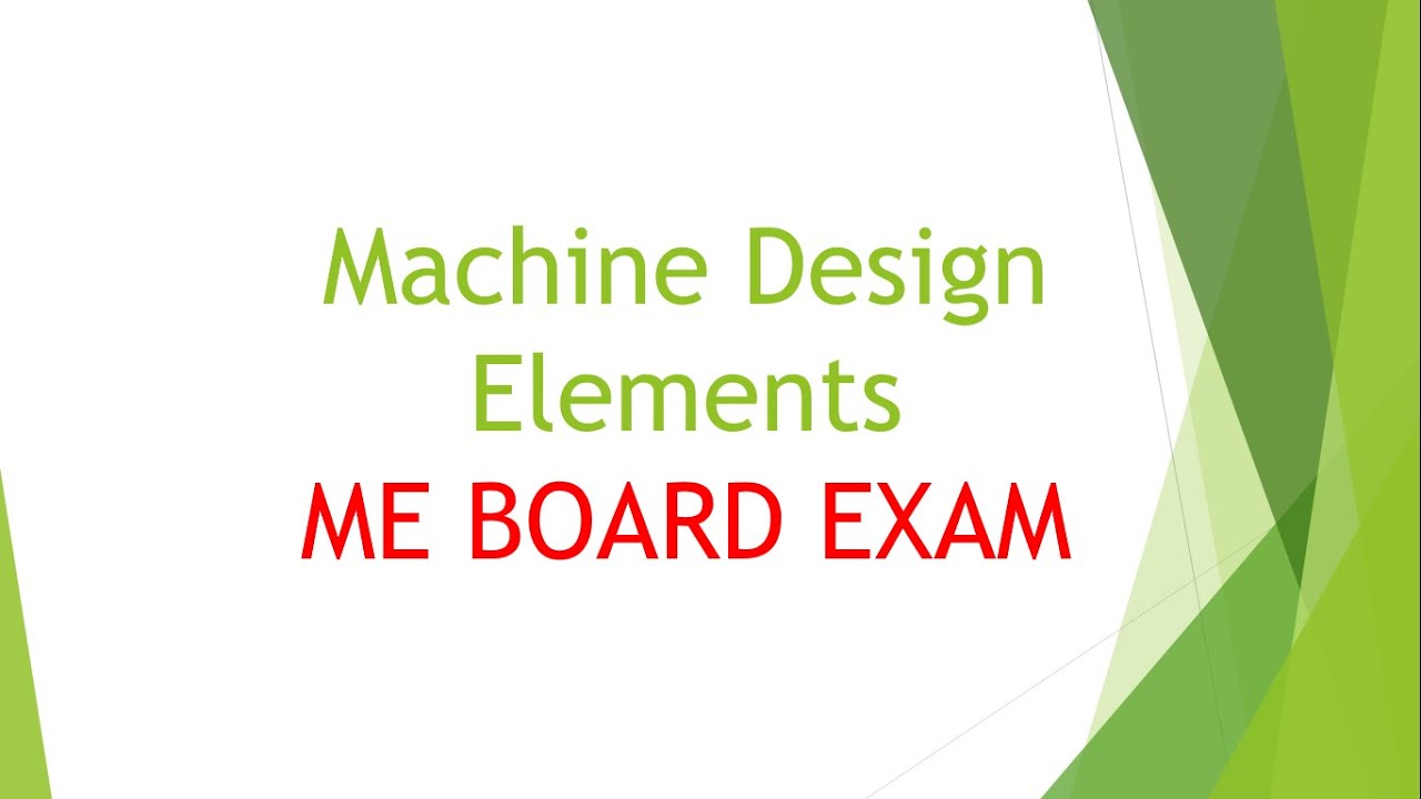 Machine Design Elements Coaching 4 - YouTube