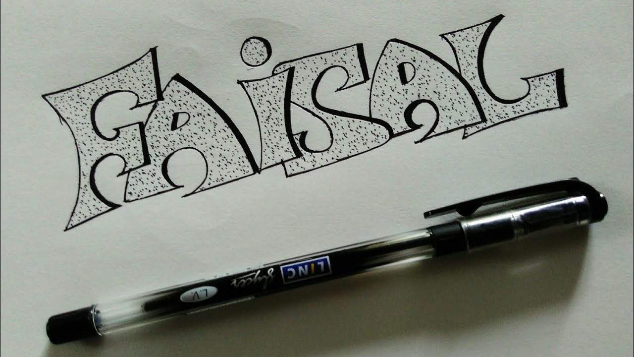 Draw_name_Faisal_with_a_pen_stylish_way 2020-2021 MZR_Zee_Art ...