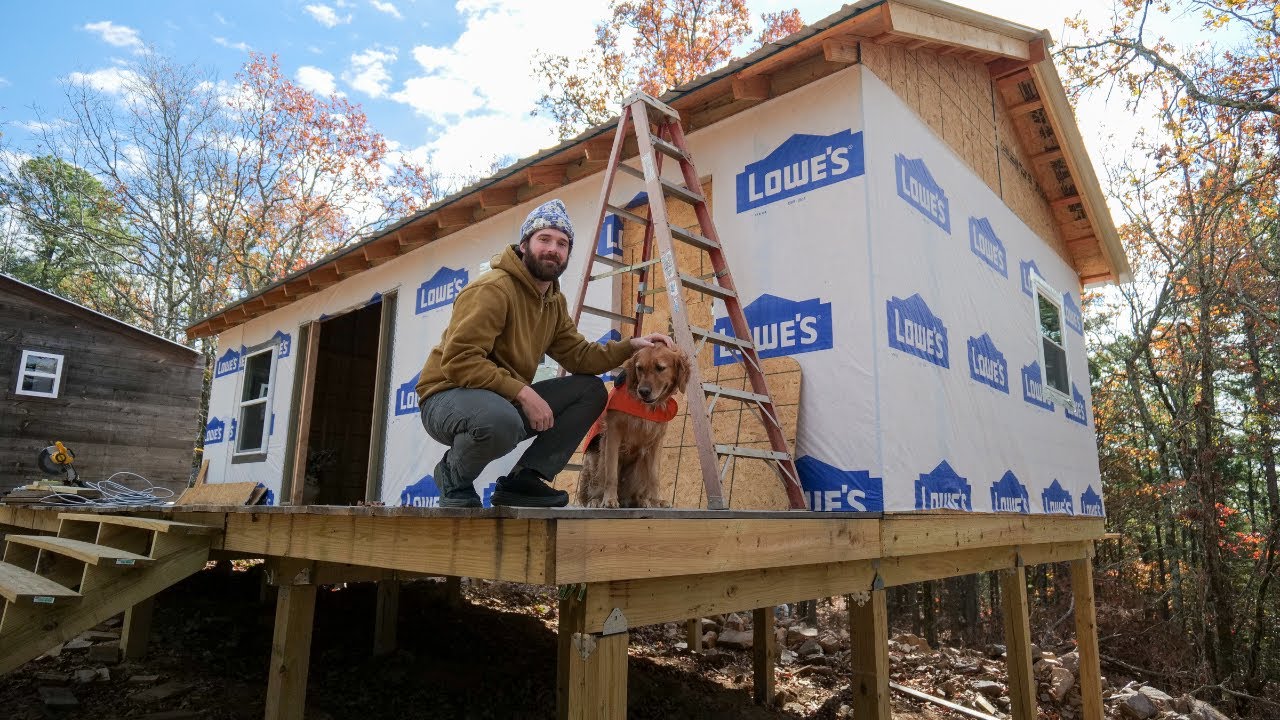Building A Mountain Cabin & Rustic Saloon | Off Grid Cabin Build - YouTube