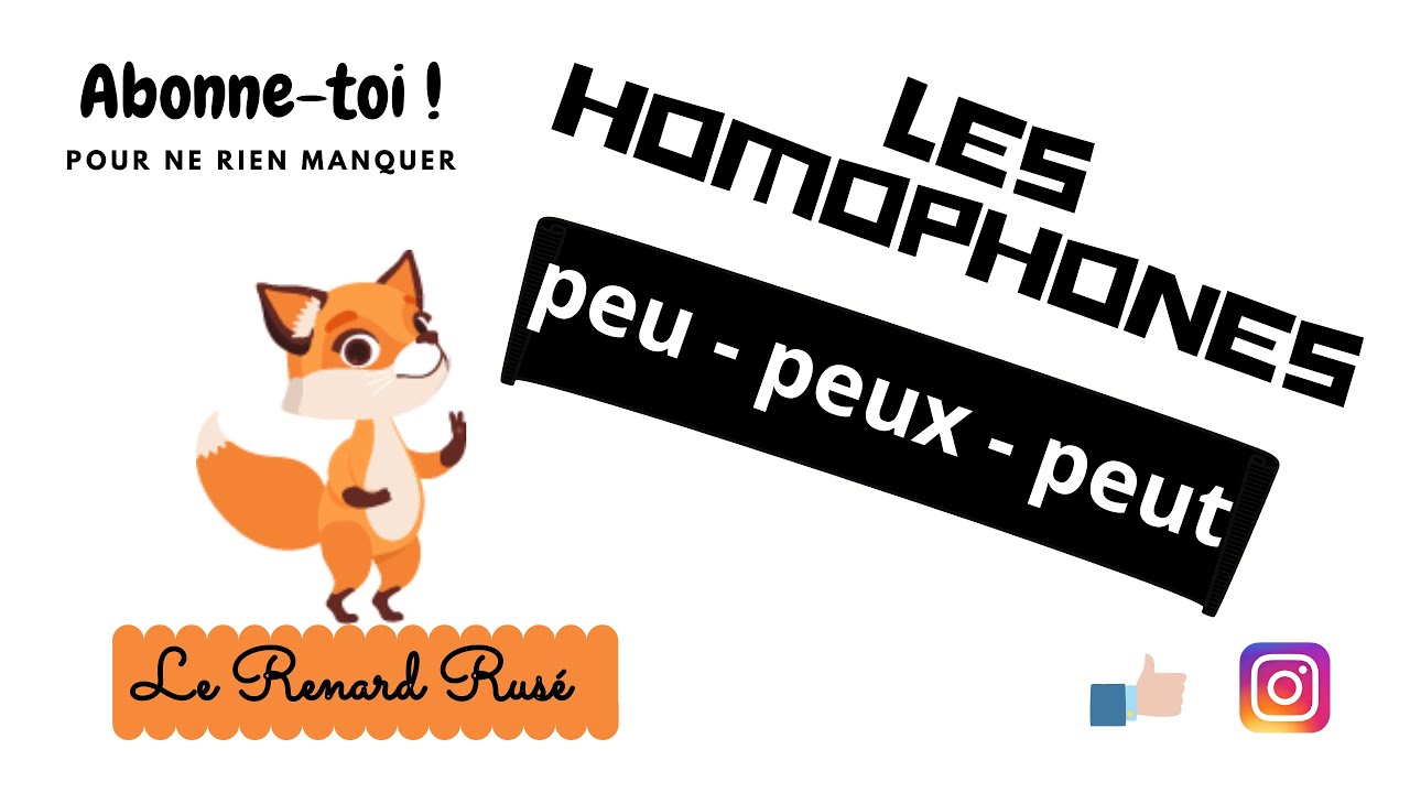 homophones peu peux peut - YouTube
