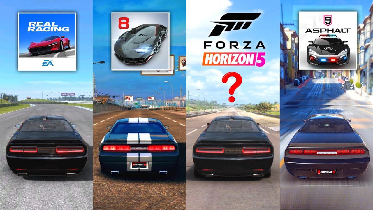 Dodge Challenger SRT8 Top Speed in Asphalt 8 & 9, Real Racing 3, Forza ...