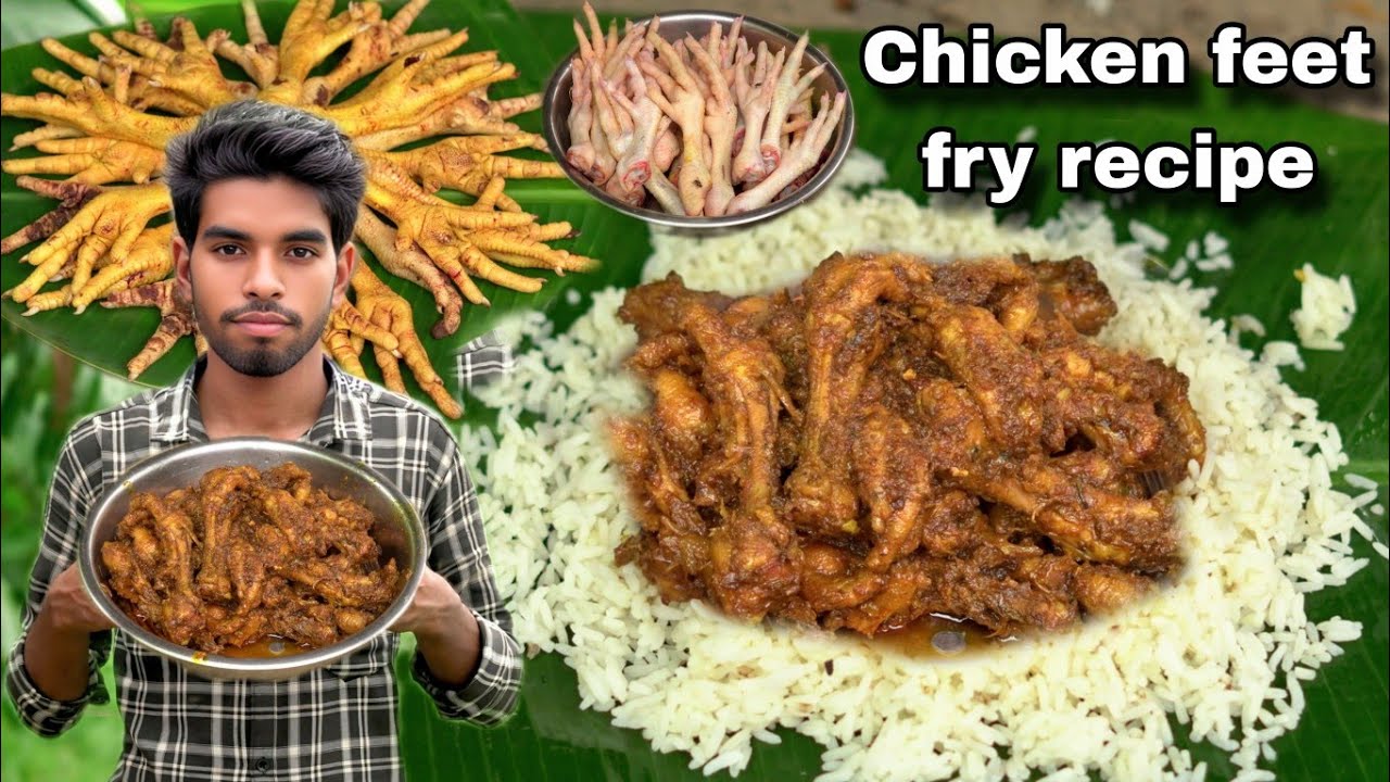 Chicken Panja fry recipe | How to clean chicken feet gravy cooking and ...