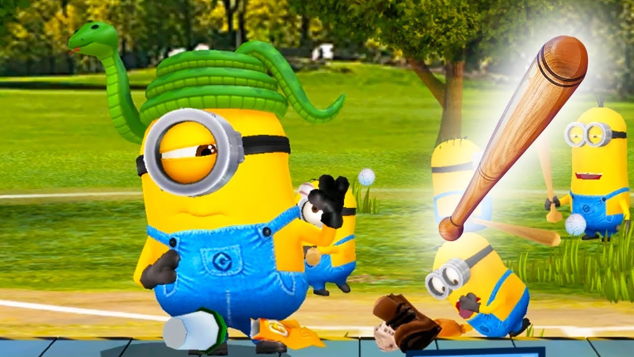 Snakey Stuart Minion Collects Baseball Bats in USA, USA Special Mission ...