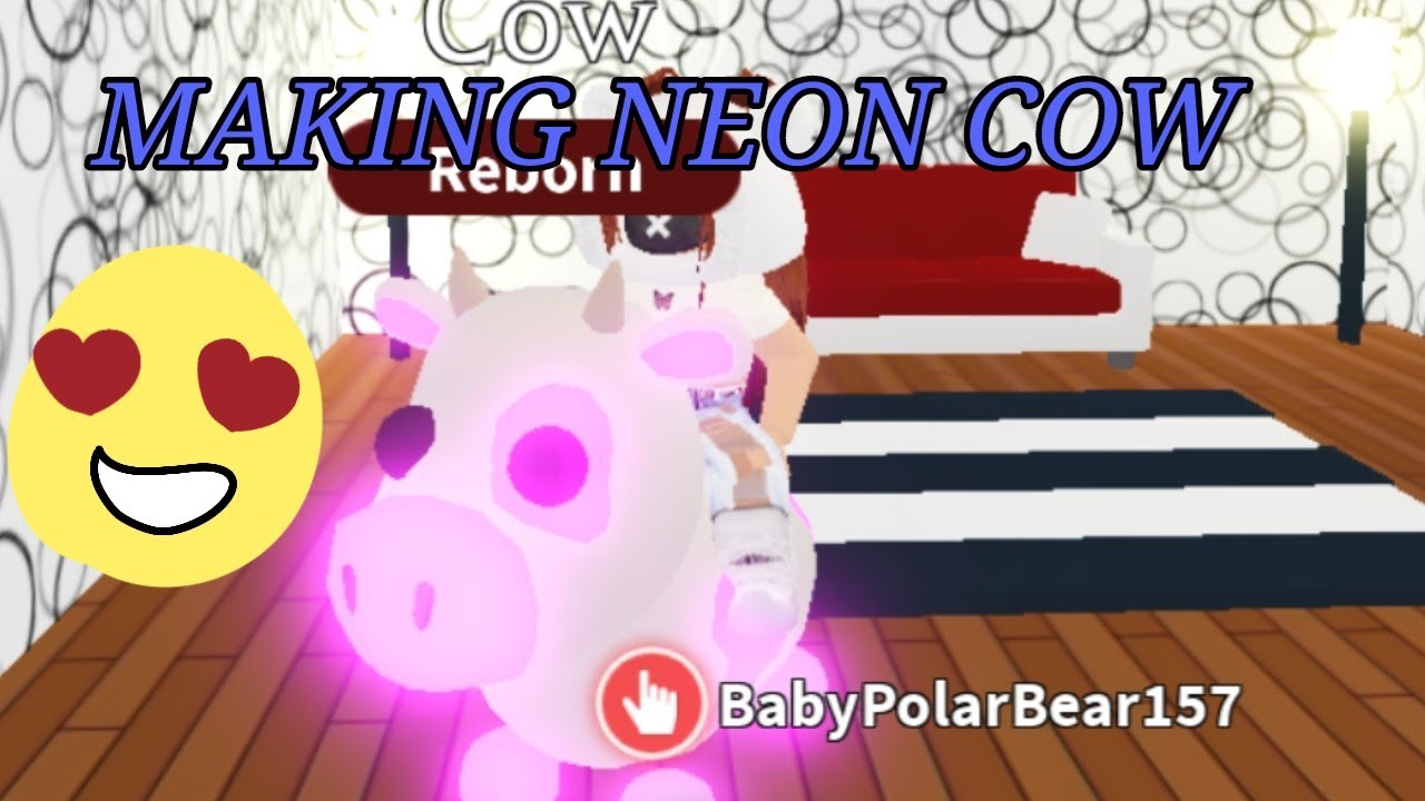 MAKING NEON COW ||Roblox Adopt me|| SHORT VIDEO - YouTube