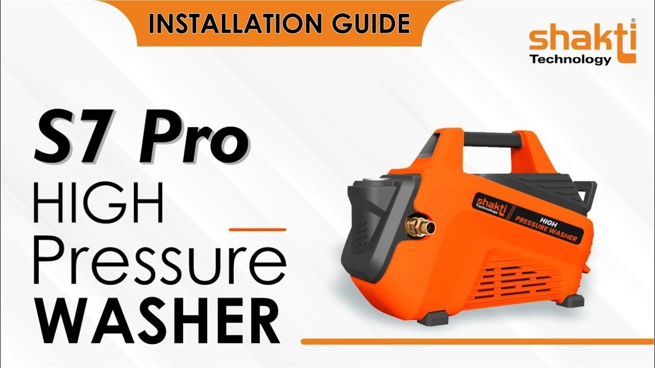 Shakti Technology | S7 Pro | Car Washer High Pressure Pump | 2100 W | 130 BAR | Installation ...