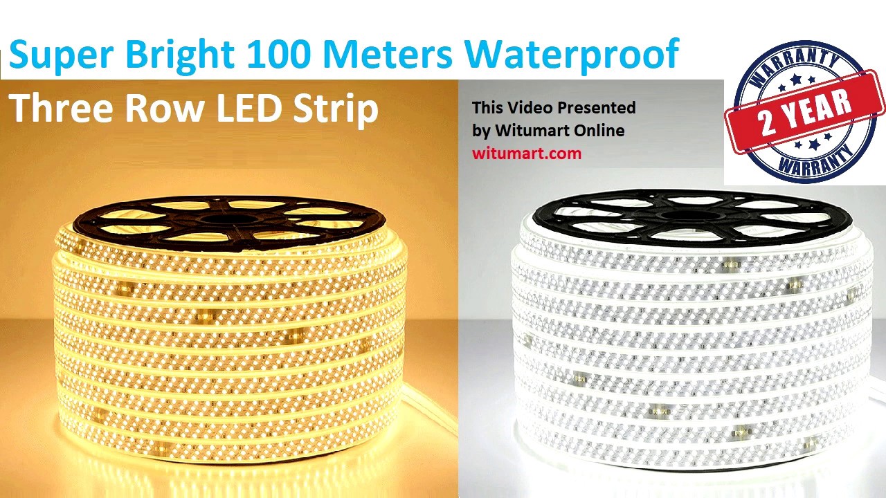 Super Bright 100 Meters Waterproof LED Strip - YouTube