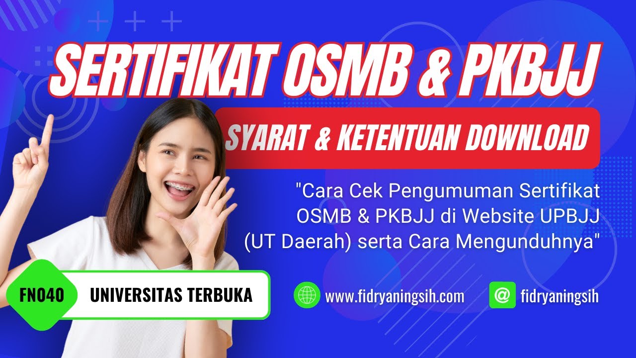 FN040 | Cara Mengunduh Sertifikat OSMB & PKBJJ UT di Website UPBJJ (UT ...