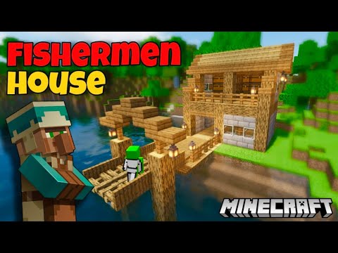 How To Make house for Fishermen in Minecraft | Tutorial Minecraft # ...
