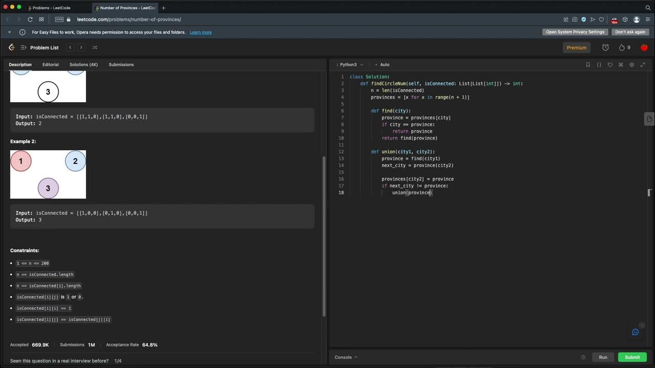 Pomodoro Joe - LeetCode 547 - med - - YouTube