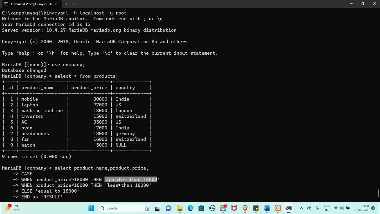 Case Statement MariaDB SQL Query | Case Statement MariaDB | SQL Query Case Statement - YouTube