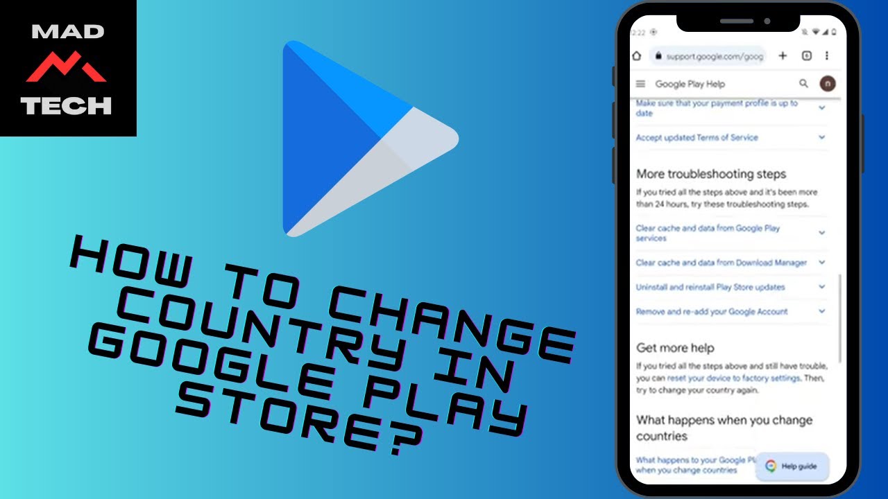 How to Change Country in Google Play Store? - YouTube