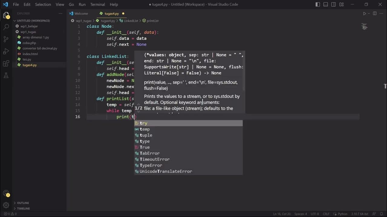Latihan - Single Linked List (Struktur Data) - YouTube