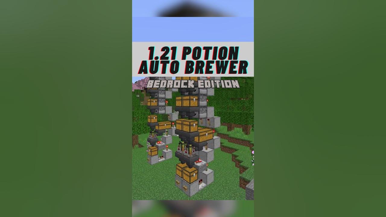 Minecraft Automatic 1-Tileable Potion Brewer Tutorial [Bedrock 1.21+] # ...