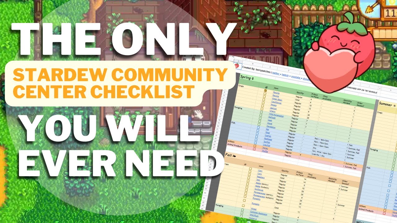 The ONLY Stardew Community Center Checklist you will EVER need! | 1 ...