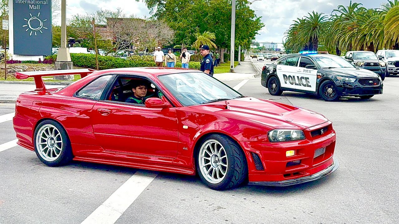 CRAZY Miami Car Meet Gets Absolutely Wild!! - YouTube