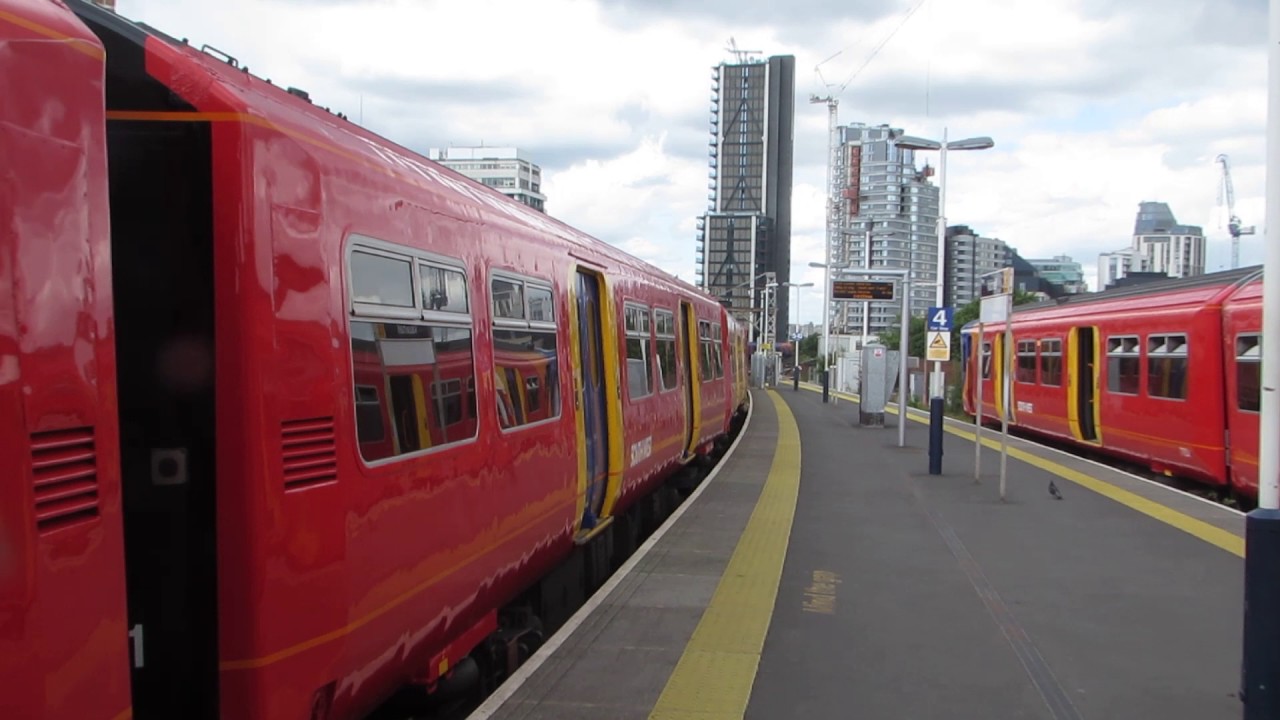 South West Trains Class 455 departures Vauxhall for London Waterloo ...