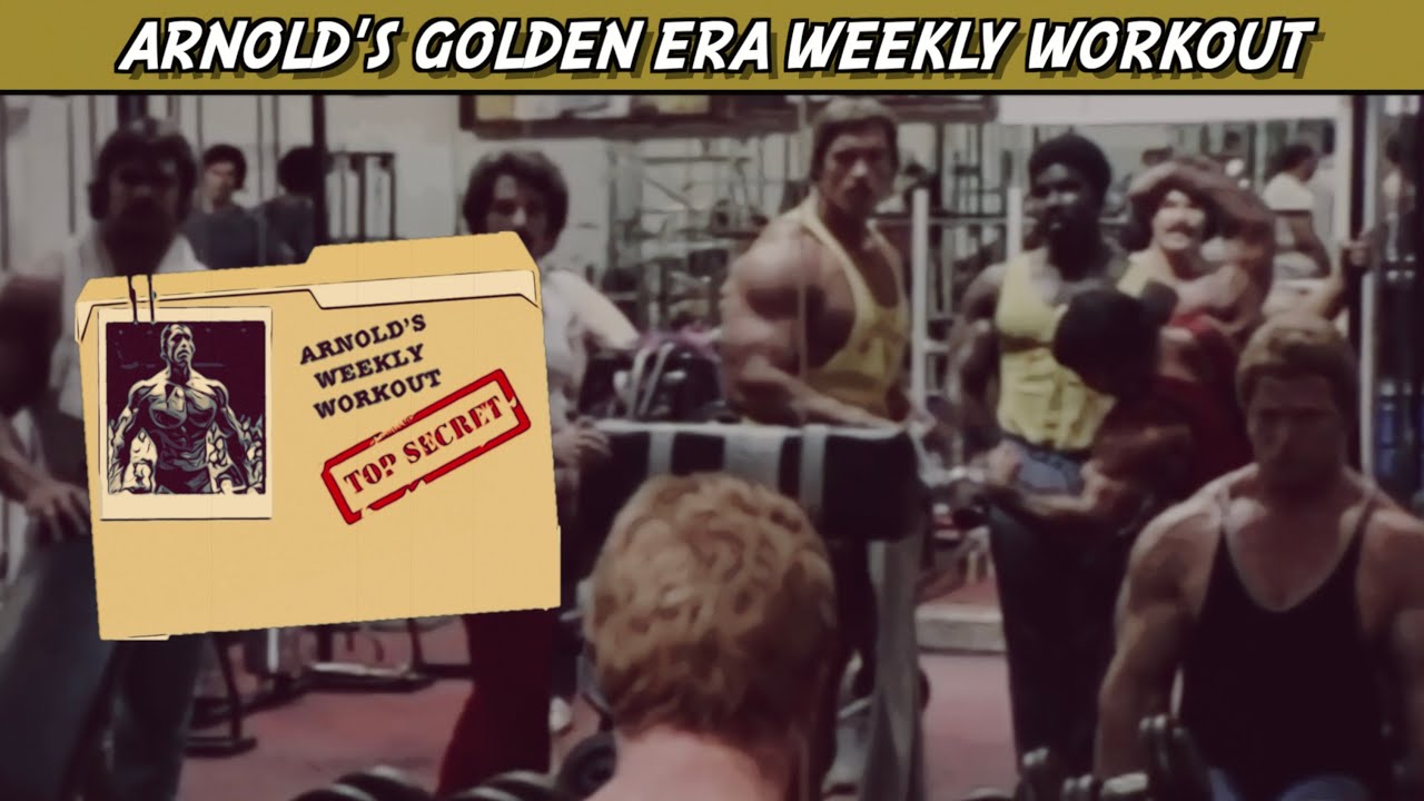 Arnold's Golden Era Workout At Golds Gym California.Full Weekly Workout ...